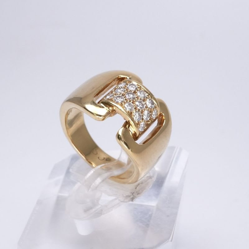 Hermes Ring 750 Gold Antique Diamond Jewelry | The Reluxe | Authentic ...